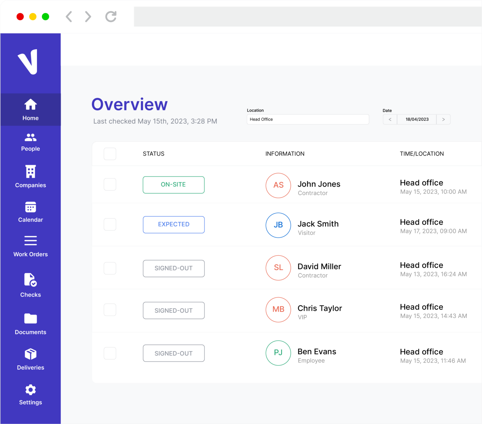 ProVisit - Visitor, Contractor and Employee Management System